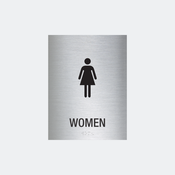 6" x 8" Plastic ADA Women Restroom Sign – GENNEX Displays